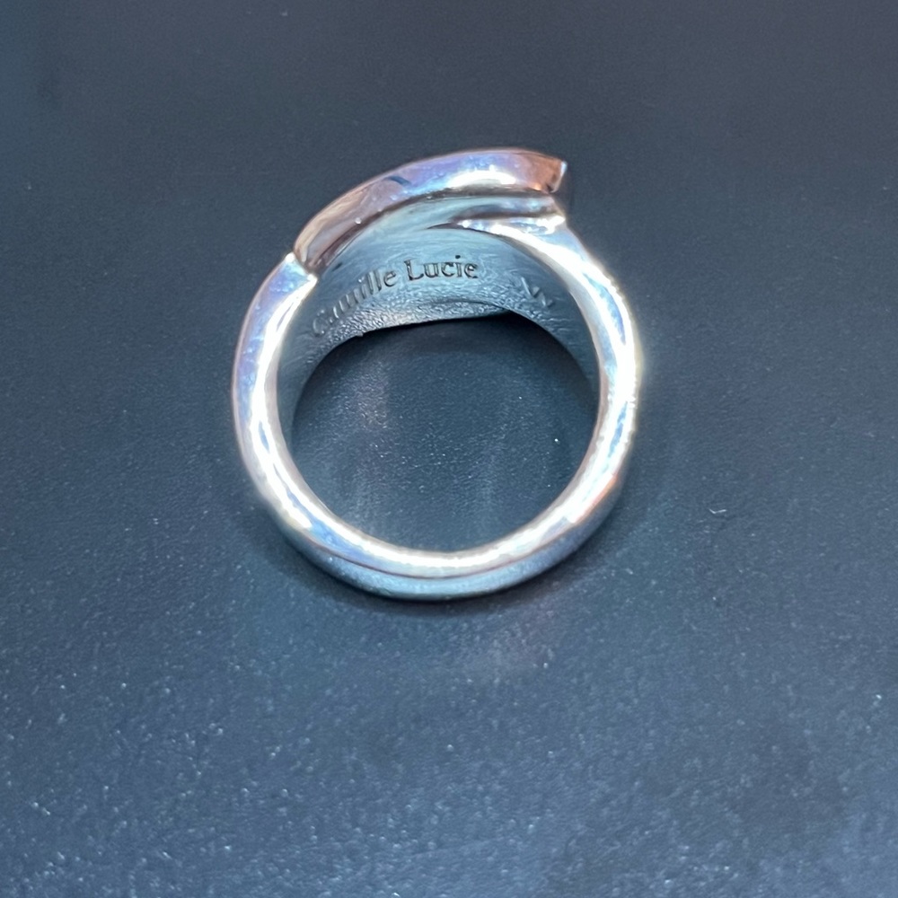 Camille Lucie Black Enamel And Cubic Zirconia Belt Bu… - Gem